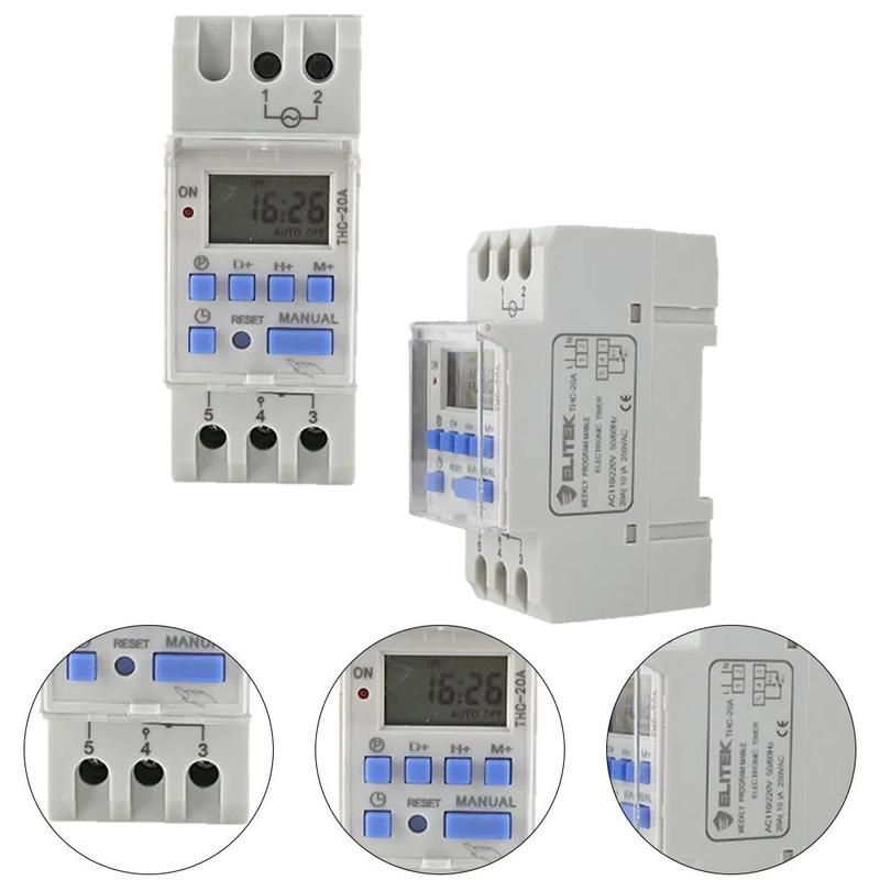 Programador de horario digital etimer 220vca - elitek - Plugs e ...