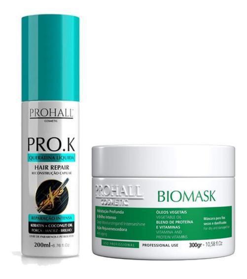 Prohall Queratina Líquida Pro.K 200Ml + Máscara Biomask 300G - Kit de ...