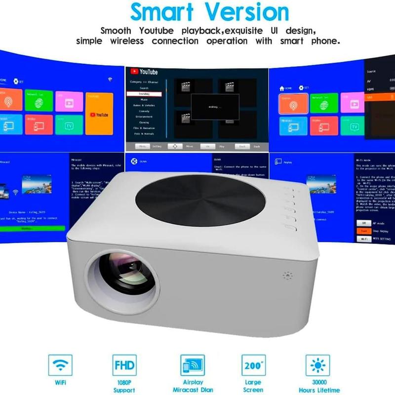 Projetor Compacto Retroprojetor Wi Fi Espelhamento Celular - Bivena ...