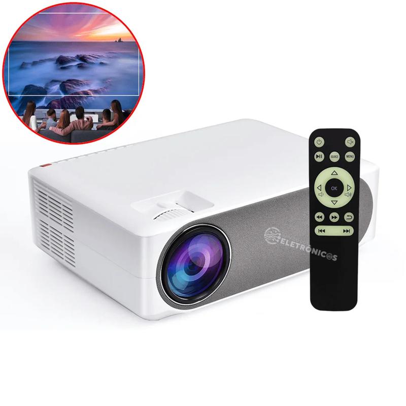 Projetor De LED Full HD 150W Imagem De Cinema 6000 Lumens Bivolt M19 ...