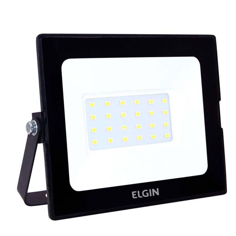 Projetor led 30w 6500k branca fria preto bivolt - ELGIN - Refletor ...