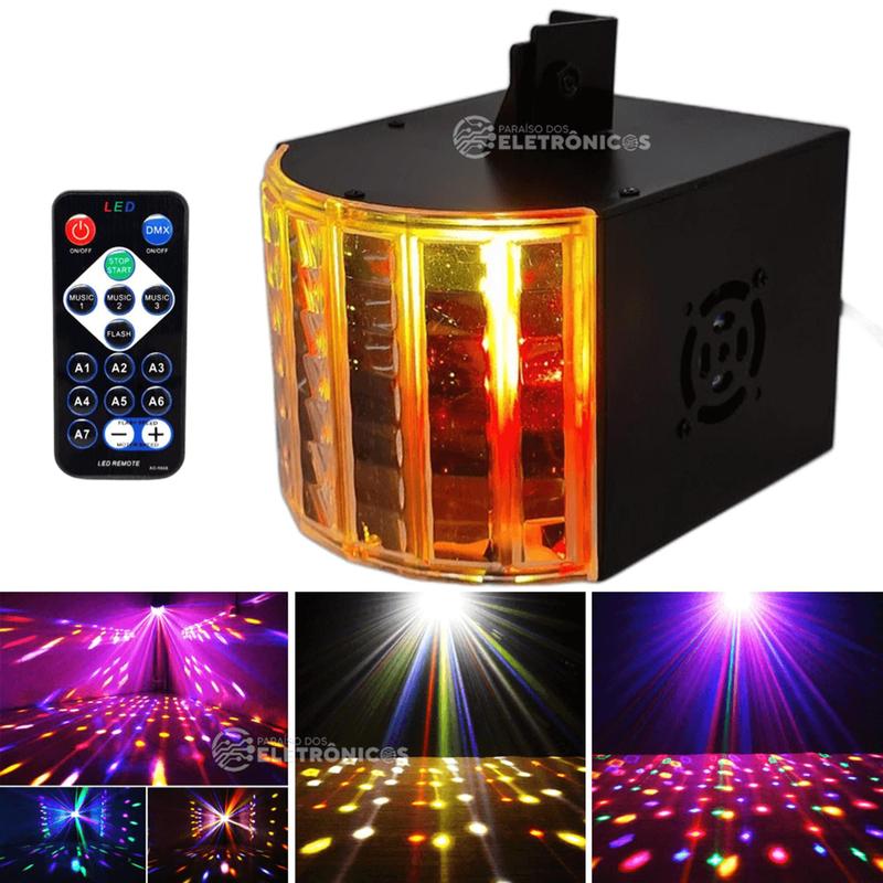 Projetor Mini Spider Beam RGBW DMX 18W c/ Controle Efeito Para DJs, Shows E Baladas - 194885 ...