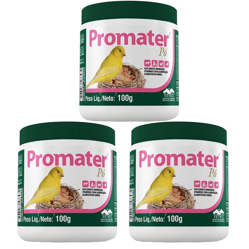 Promater Pó 100g Kit 3 unid Suplemento Fertilidade Vetnil - Vitaminas e ...