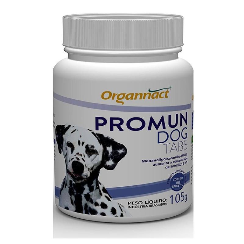 Promun Dog Tabs 105 g 60 comp. suplemento Cães - Organnact - Vitaminas ...