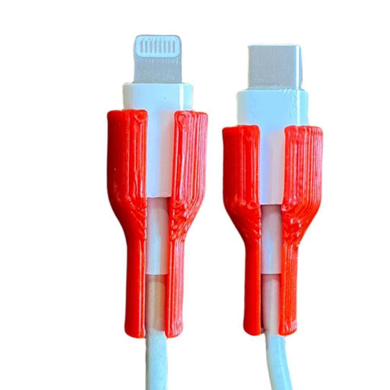 Protetor De Cabo Usb-C Para Lightning Iphone 11 12 Vermelho - Sem Marca ...