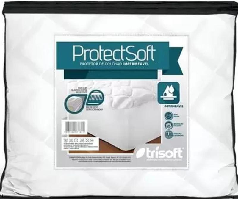 Protetor De Colchão Queen Impermeável ProtectSoft 1,60cm (L)x 2,00 cm ...