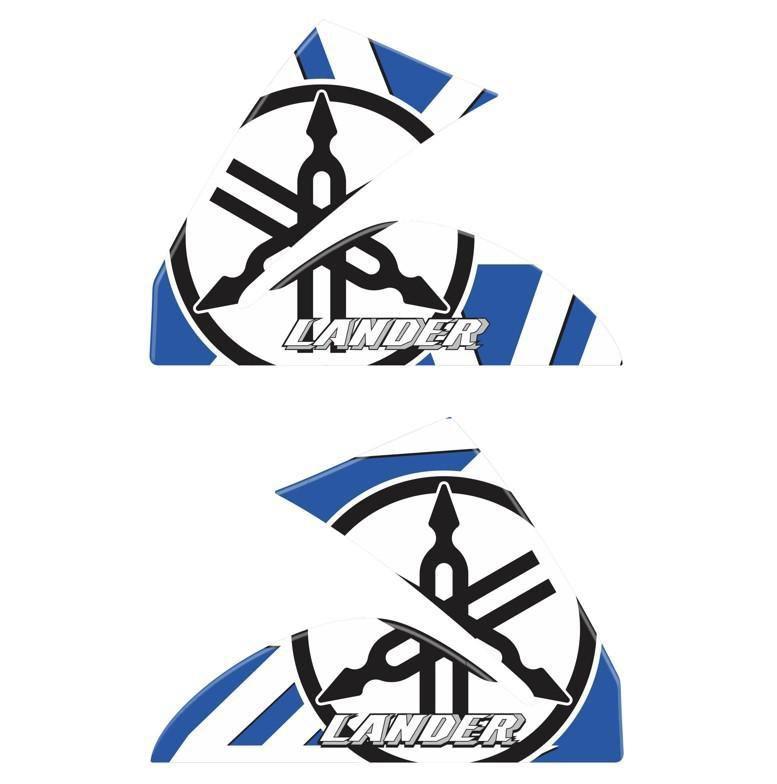 Protetor Lateral Resinado Compatível Lander 250 - Cromo Sign - Adesivos ...