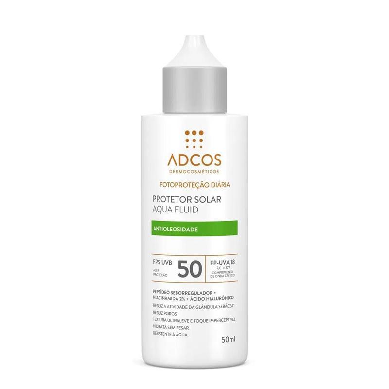 Protetor Solar Aqua Fluid Fps 50 Incolor 50 Ml Adcos - Protetor Solar ...