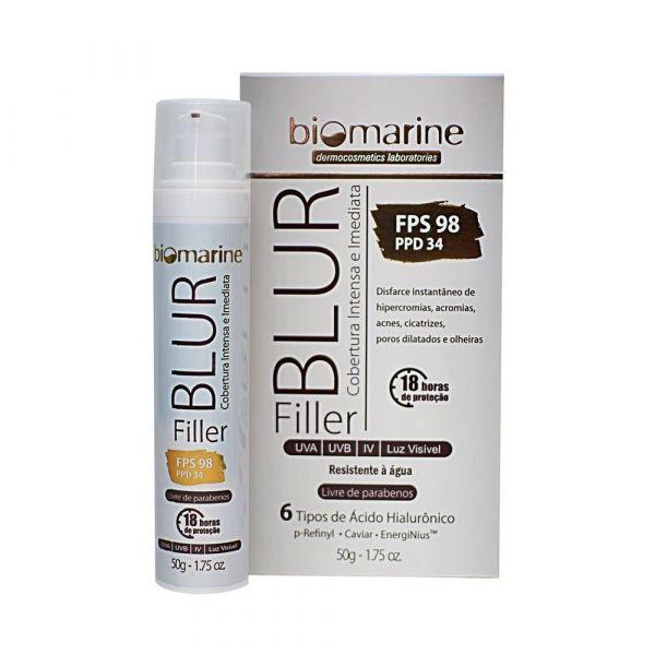 Protetor Solar Biomarine BB Cream Blur Filler FPS 98 Bege Médio 50g ...