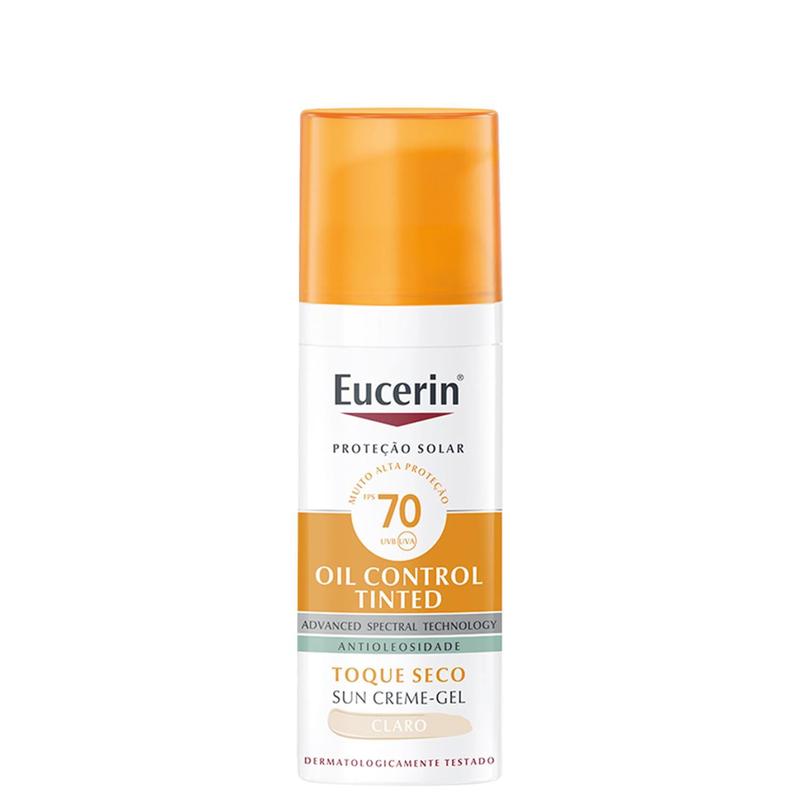 Protetor Solar com Cor Eucerin Sun Oil Control Tinted FPS 70 - Protetor ...