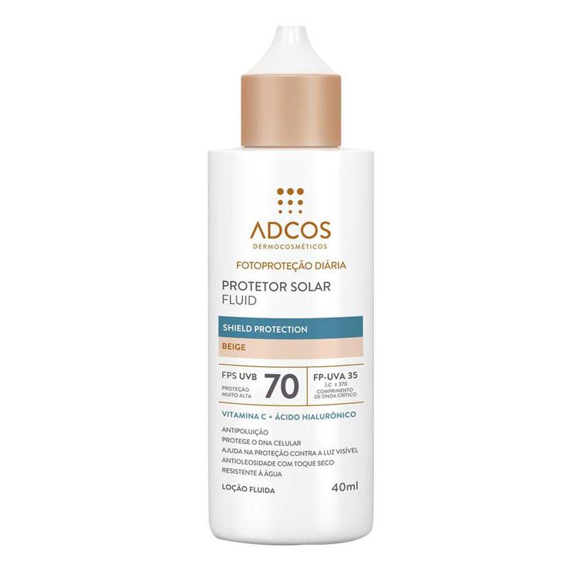 Protetor Solar Facial Adcos Fluid Shield Protection FPS 70 - 40ml ...