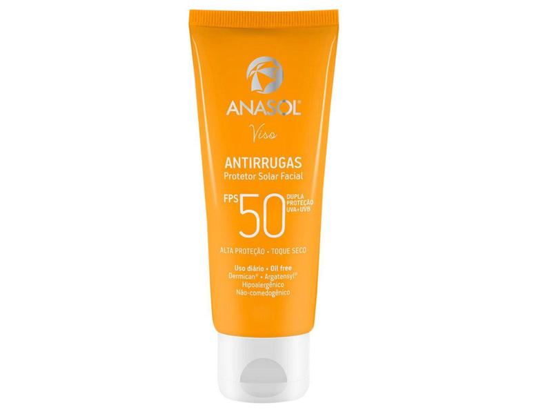 Protetor Solar Facial Anasol FPS 50 Anasol - 75g - Protetor Solar ...