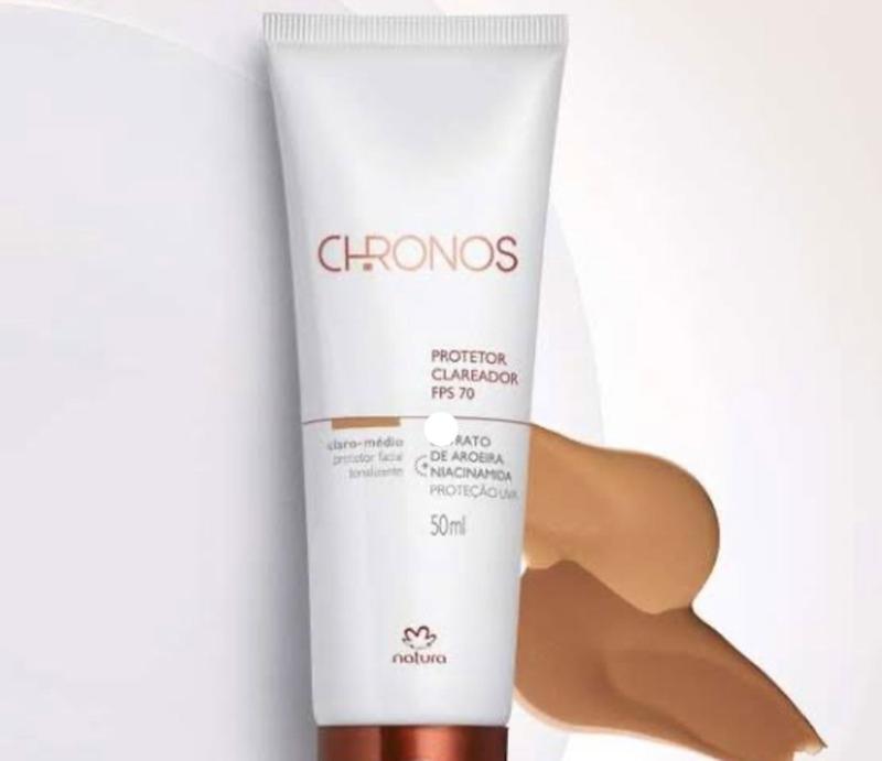 protetor solar facial combase clareador FPS70 chronos - natura chronos ...