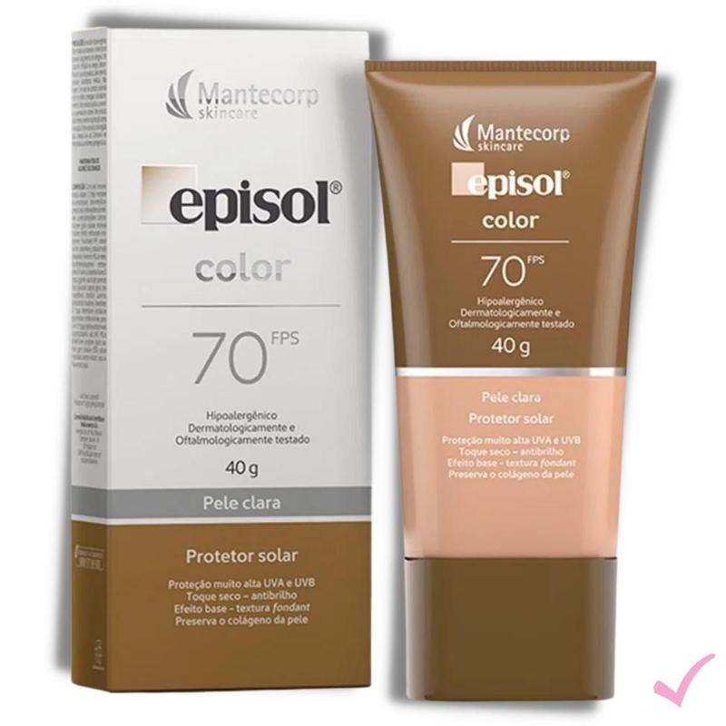 Protetor Solar Facial Episol Cor Clara Efeito Matte 70Fps - Protetor ...