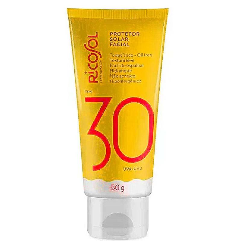 Protetor Solar Facial Fator 30 FPS 50g - Ricosol - Protetor Solar ...