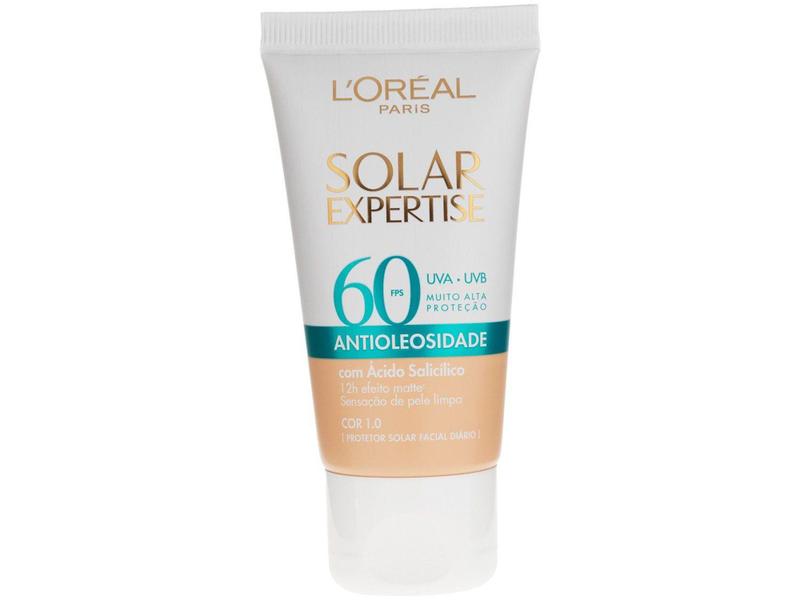 Protetor Solar Facial LOréal Paris FPS 60 com Cor - Expertise 40g - L ...
