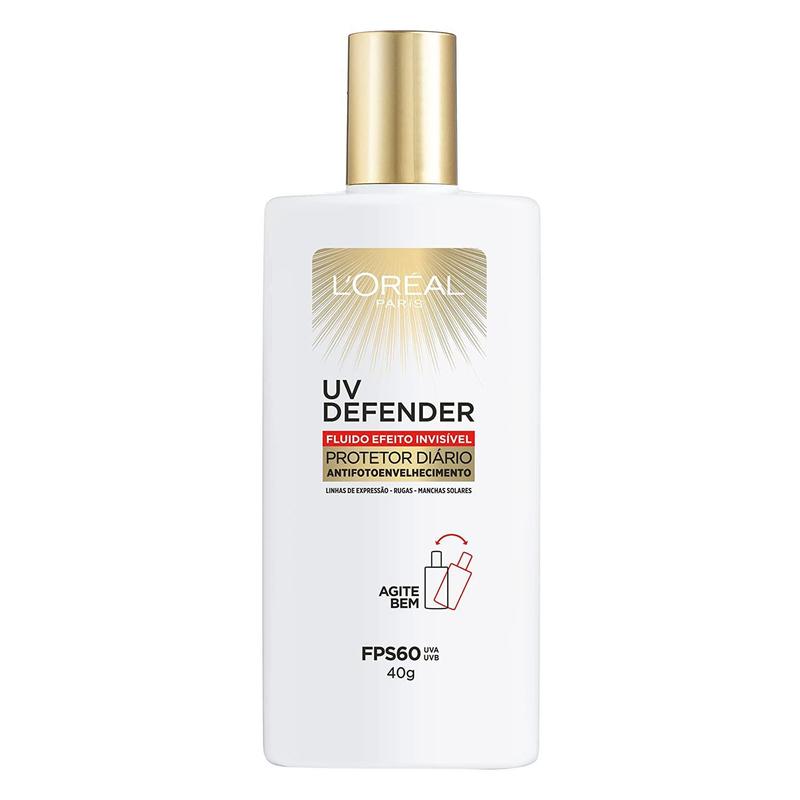 Protetor Solar Facial UV Defender Fluido Efeito Invisível FPS 60 40g ...