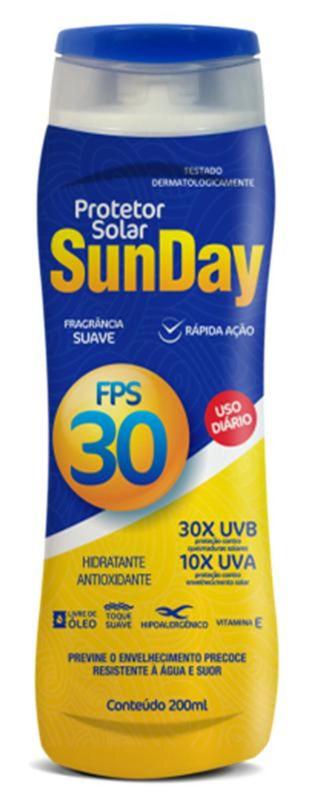Protetor Solar Fps30 Sunday Nutriex 200ml - Protetor Solar - Magazine Luiza