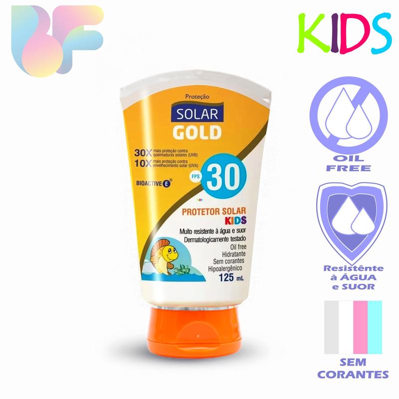 Protetor Solar Gold Kids FPS 30 125ml Infantil Fator 30 Resistente a ...