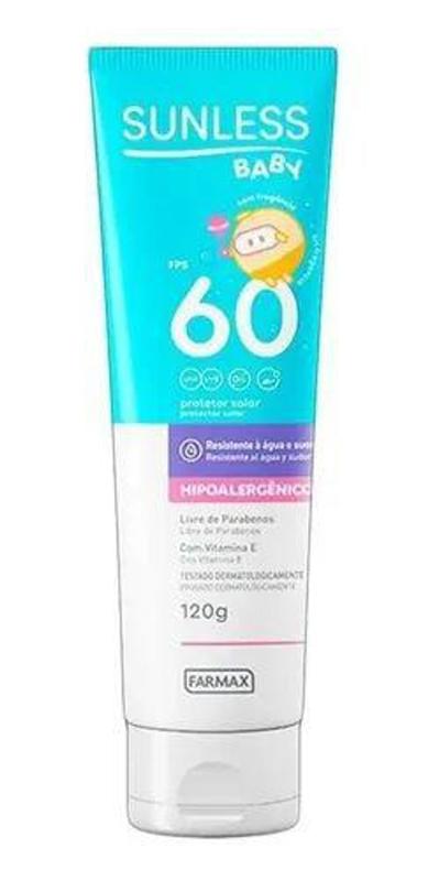 Protetor solar infantil sunlees baby 120g hipoalérgico resistente a ...