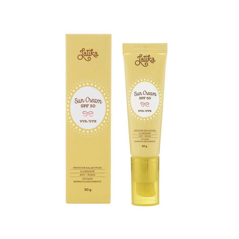 Protetor Solar Latika FPS 50 UVA/UVB Clareador Sun Cream 30g - Protetor ...