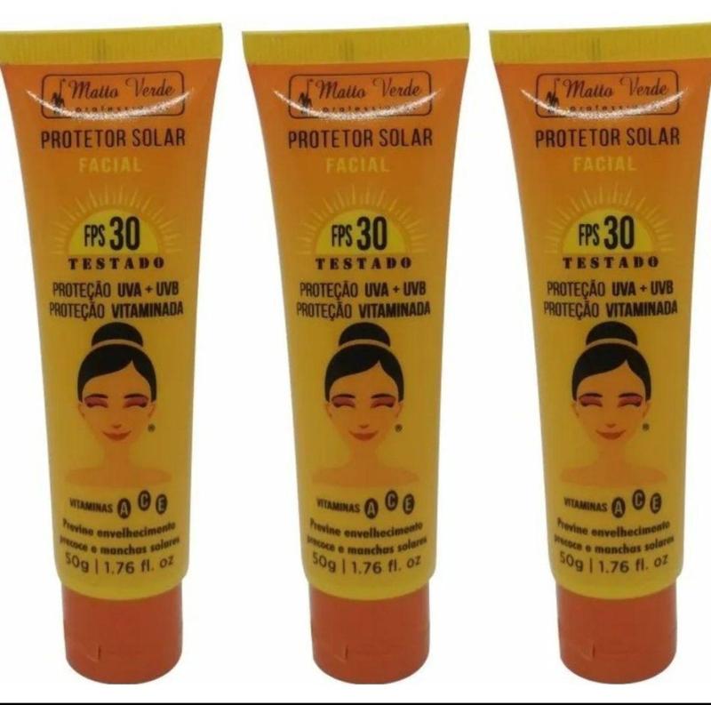 Protetor Solar Matto Verde De 50g Fps30 com 3 unidades - Protetor Solar ...