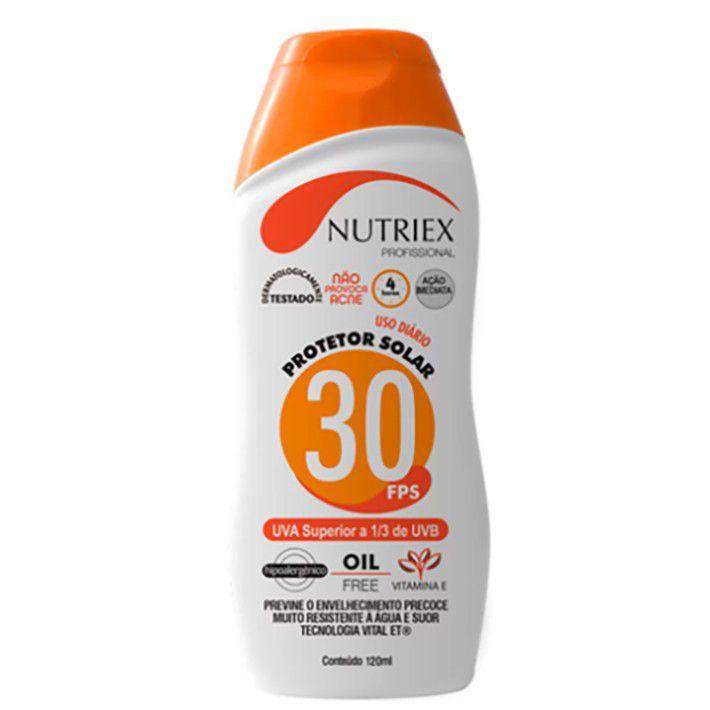 Protetor Solar Profissional FPS 30 1/3 UVA 120 ml NUTRIEX - EPI ...