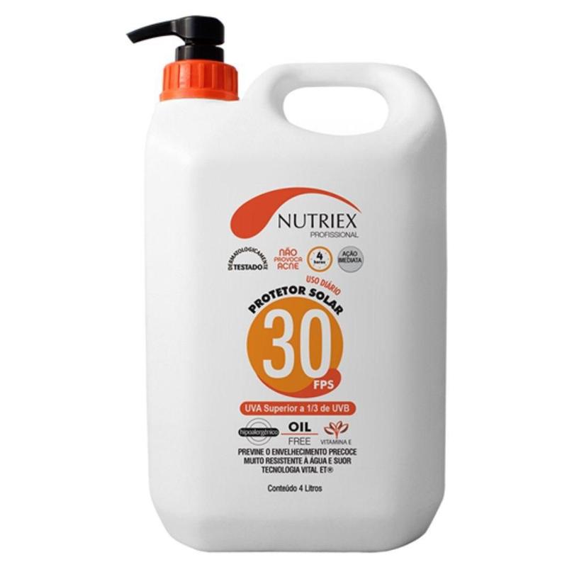 Protetor Solar Profissional FPS 30 1/3 UVA 4 Litros - NUTRIEX ...