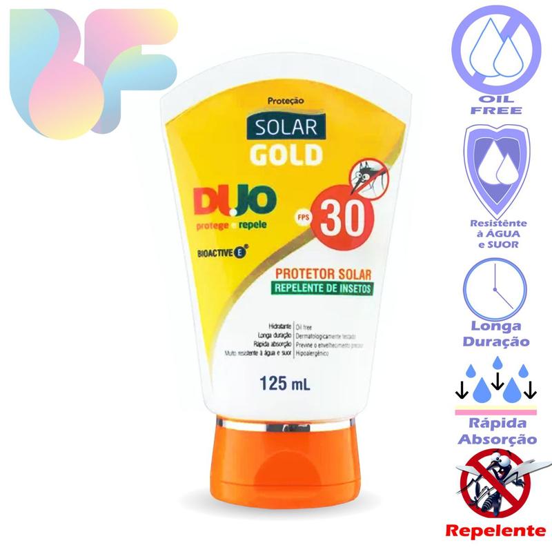 Protetor solar Solar Gold Duo FPS 30 Ação Repelente fator 30 - Nutriex ...