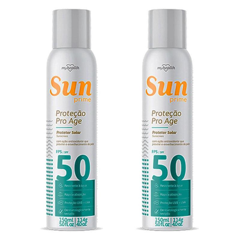 Protetor Solar Spray 50 Fps Sun Prime 150ml AE2600019 Kit 2 Unidades MY ...