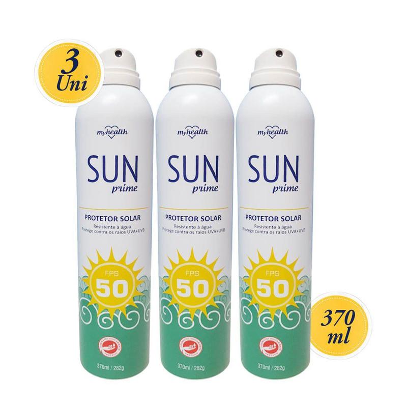 Protetor Solar Sun Prime 3 Unidades, protetor solar fator 50 - Mundial ...