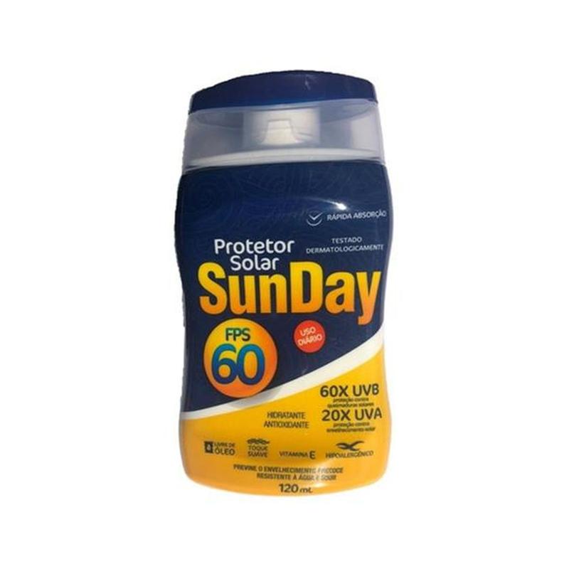 Protetor Solar Sunday FPS 60 120 ml - Nutriex - Protetor Solar ...