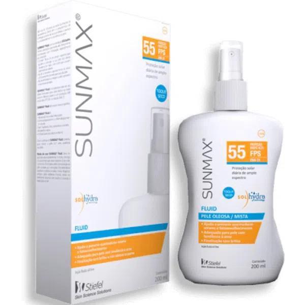 Protetor Solar Sunmax Fluid Pele Oleosa e MistaFPS55 200 ML - Protetor ...