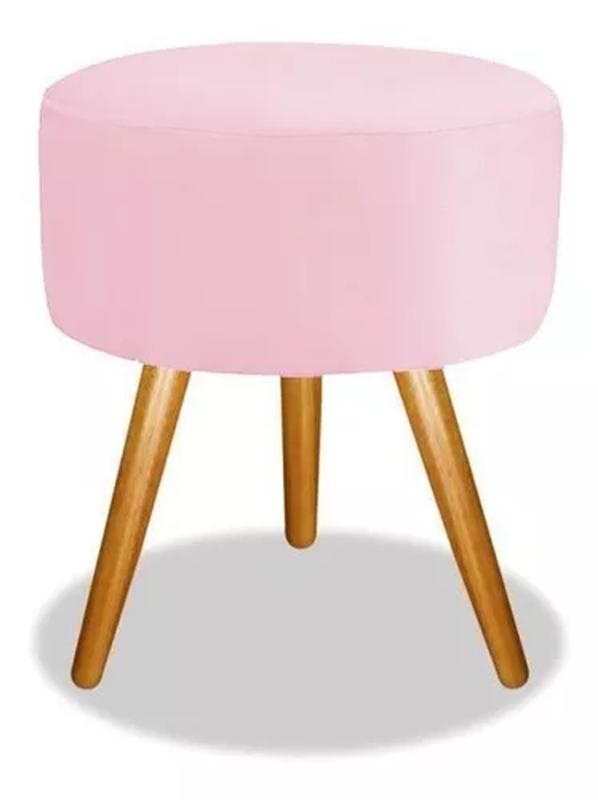 Puf, Puff Para Sala Redondo Pé Palito Suede Várias Cores - Casal Decor ...