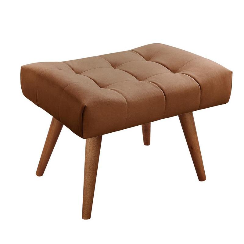 Puff Banqueta Theo Madeira Maciça Castellar Móbile - Puffs - Magazine Luiza