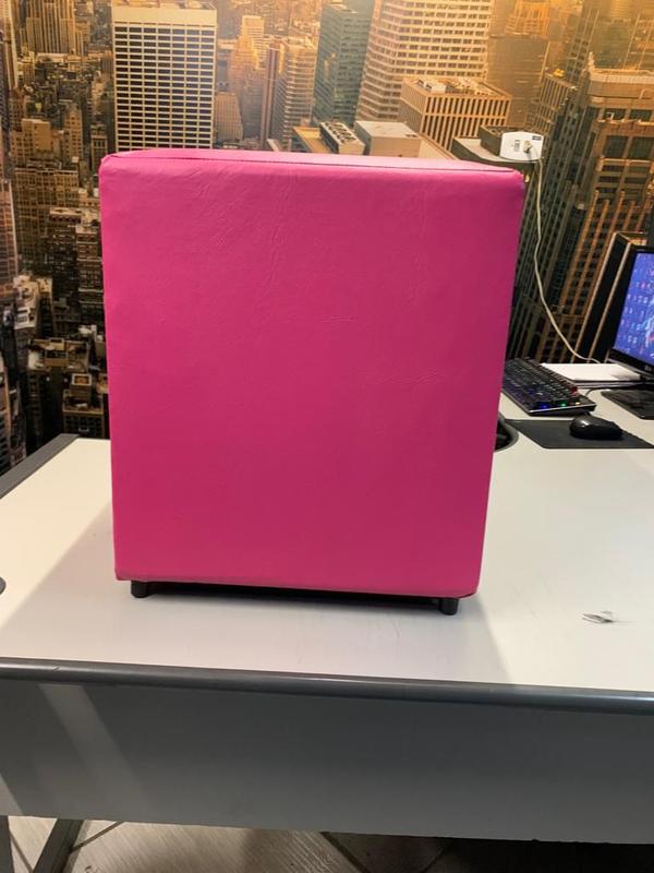 Puff Banquinho Quadrado Rosa - JOTA STORE - Puffs - Magazine Luiza