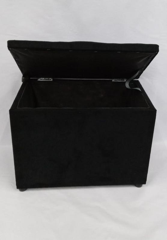 Puff Baú 55x33 PRETO O Puff Baú e LINDO e CHARMOSO. - ART PUFF DO ...