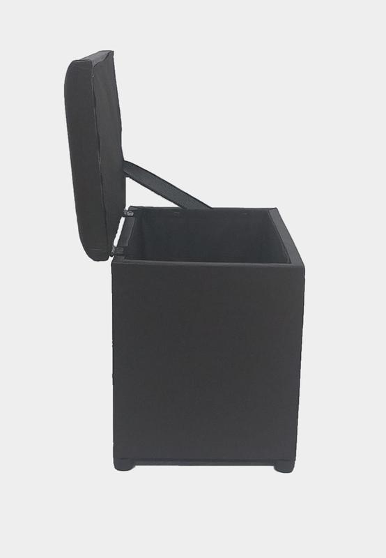 Puff Baú material sintético Preto 55x33 - ART PUFF DO BRASIL - Puff Baú ...