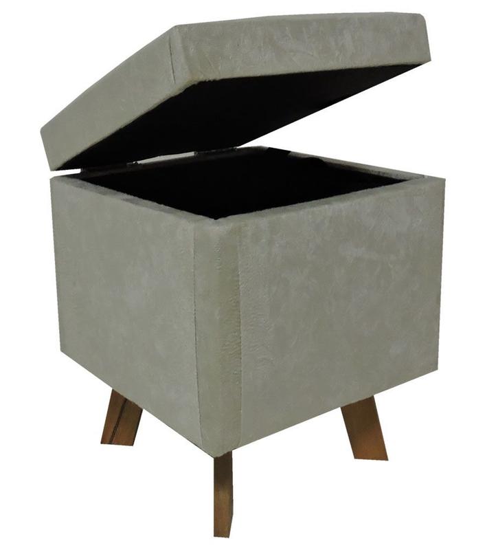 Puff bau retro quadrado suede bege claro - FABRICA DE PUFF - Puff Baú ...