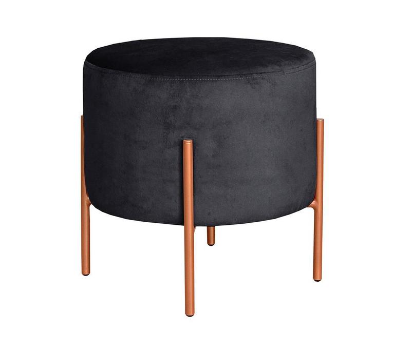Puff Carol Pufe Decorativo Pé Metal - Bella Decor Estofados - Puffs ...