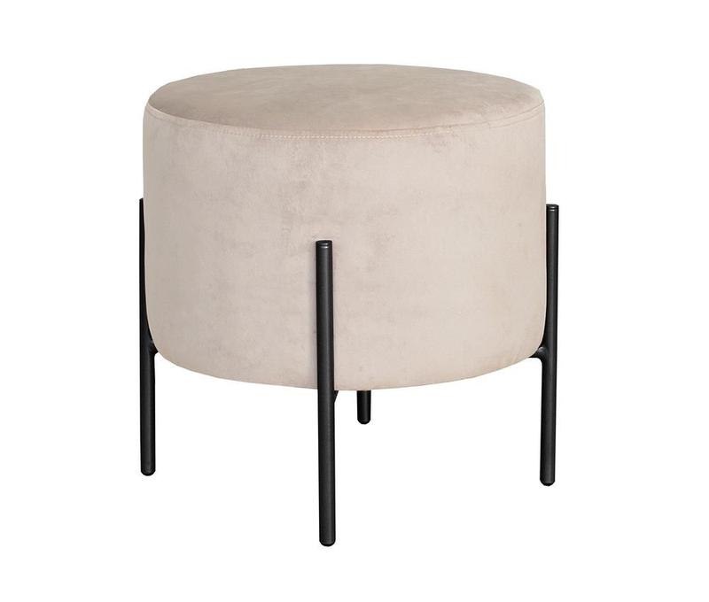 Puff Carol Pufe Decorativo Pé Metal - Bella Decor Estofados - Puffs ...
