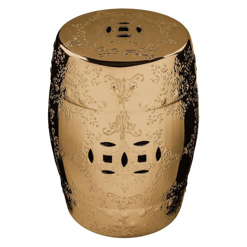 Puff Ceramico Gxian Dourado Anjos - Puffs - Magazine Luiza