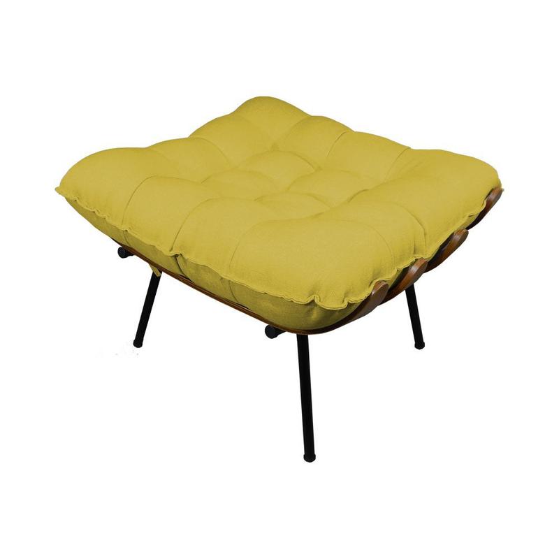 Puff Decorativo Costela Suede Mostarda - DS Estofados - Puffs ...