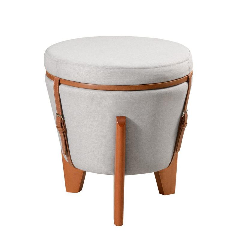 Puff Decorativo Flex Zeus em Linho - Bisart - Puffs - Magazine Luiza