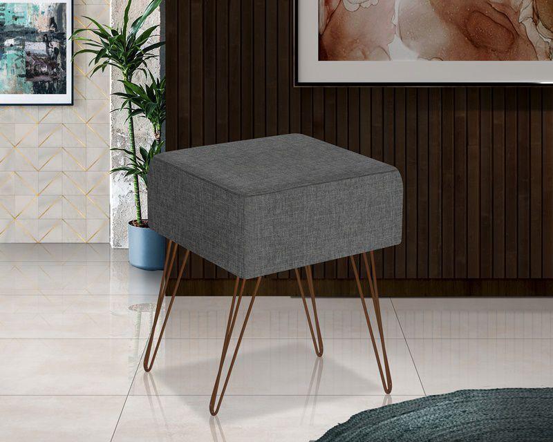 Puff Decorativo Luna com pé de ferro - DULLAR Móveis - Puff Decorativo ...