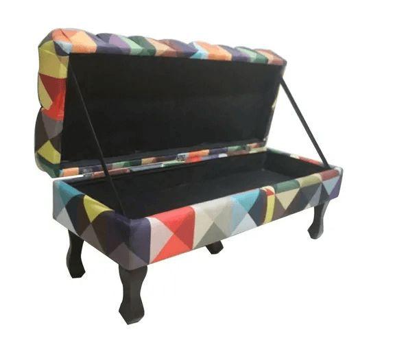 Puff Decorativo Retro Luiz XV com Baú Estampado 1,2 recepção - ATUAL ...