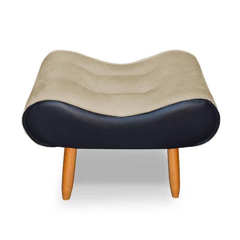 Puff Lisboa - Material Sintético - Bege - Ornaghi Estofados - Puffs ...