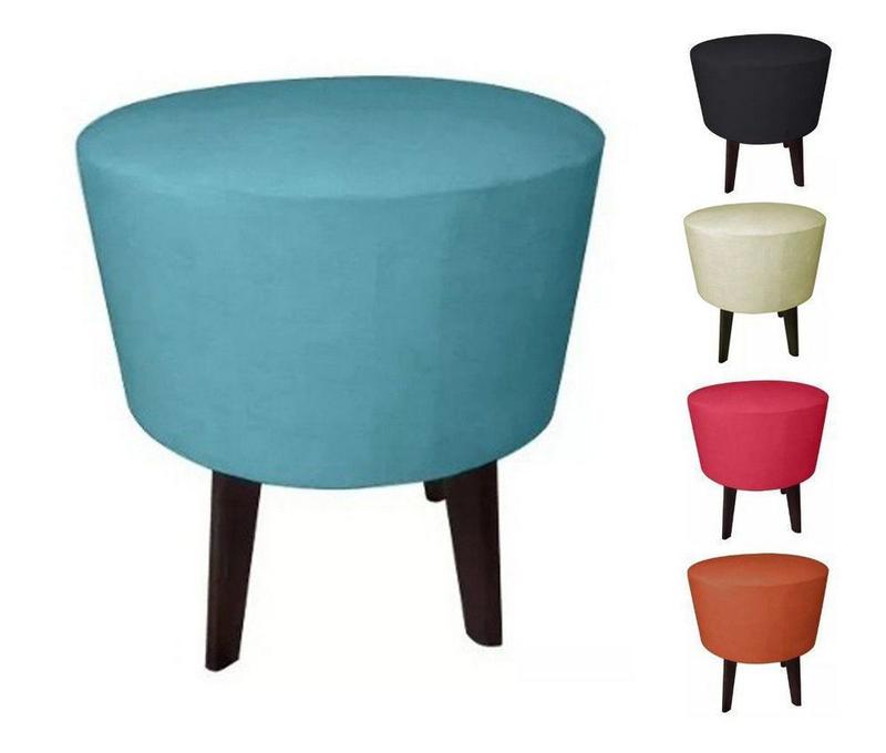 Puff Pufes Puf Retrô Redondo Pé Palito Móveis Modernos - RT - Puffs ...