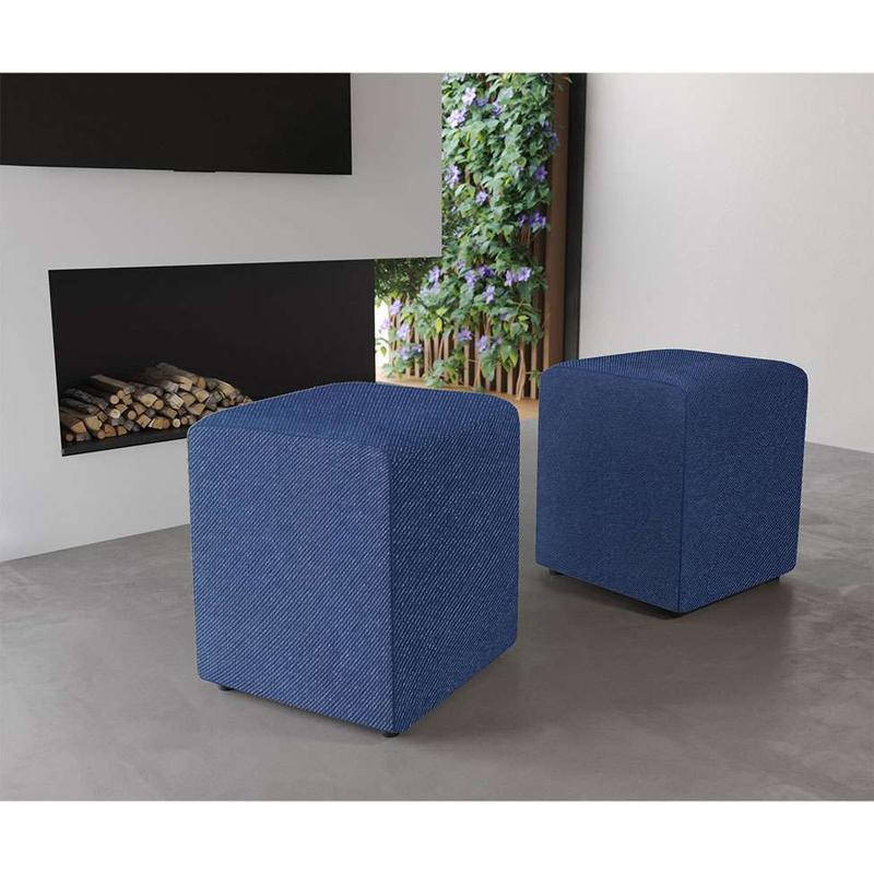 Puff Siena Azul Jeans - Mobly - Puffs - Magazine Luiza