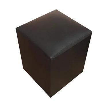 Puff simples quadrado 1 lugar- 35x35cm - preto material sintético - NS ...